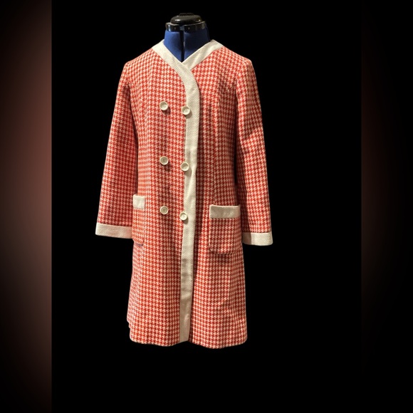Howard Wolf | Jackets & Coats | Vintage Red Herrinbone Womens Coat ...